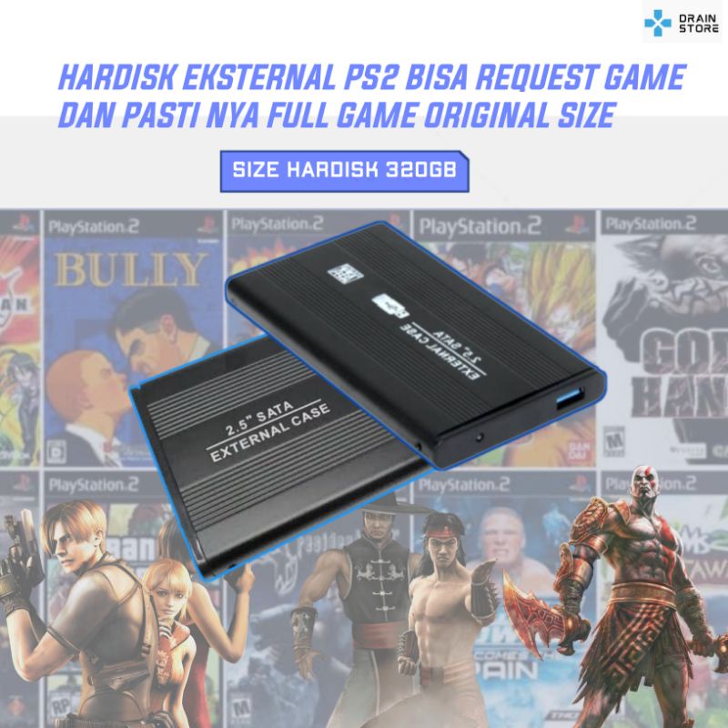Jual Hdd / Hardisk Eksternal PS2 320gb Bisa Request Game | Shopee Indonesia