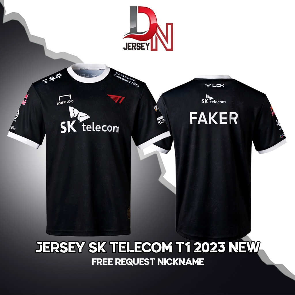 Jual JERSEY Baju Kaos SK Telecom T1 Esport NEW 2023 (free custom Nickname) | Shopee Indonesia