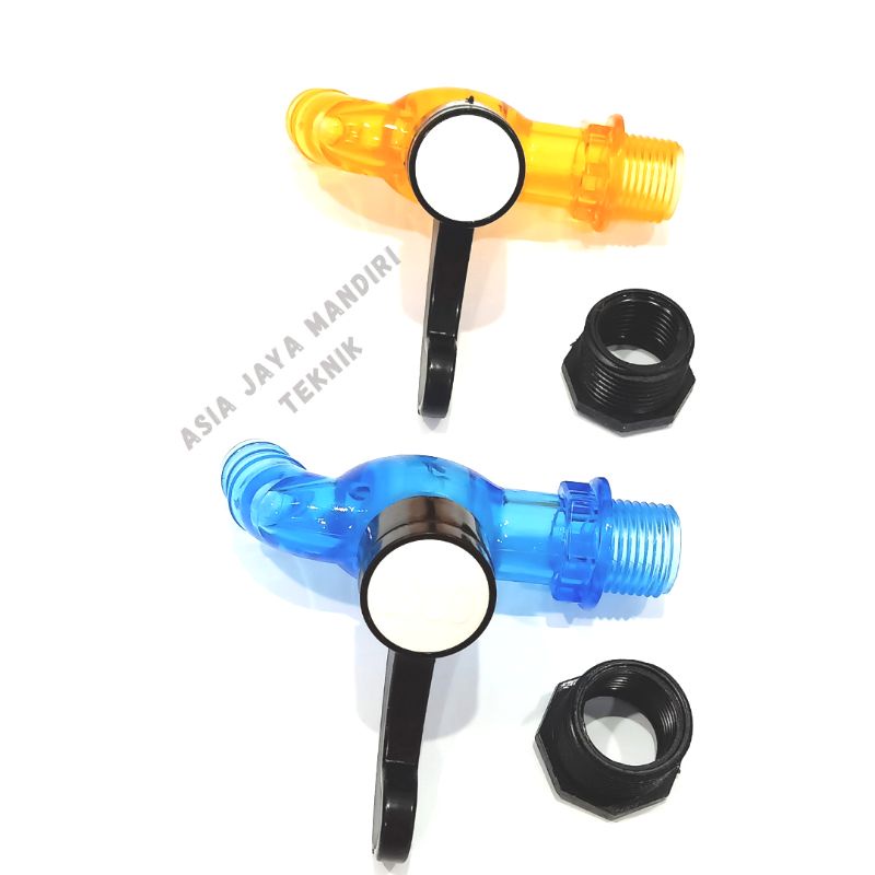 Jual KRAN AIR ENGKOL TRANSPARAN 1/2" ISCO PVC /KRAN AIR TEMBOK / KRAN ...