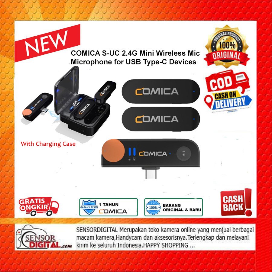 Jual COMICA S UC for USB Type-C Devices 2.4G Mini Wireless Mic ...