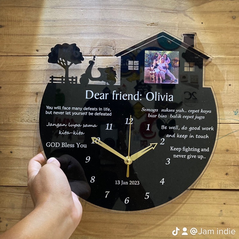 Jual Kenang-Kenangan Perpisahan Dengan Teman Kerja Jam Dinding Unik ...