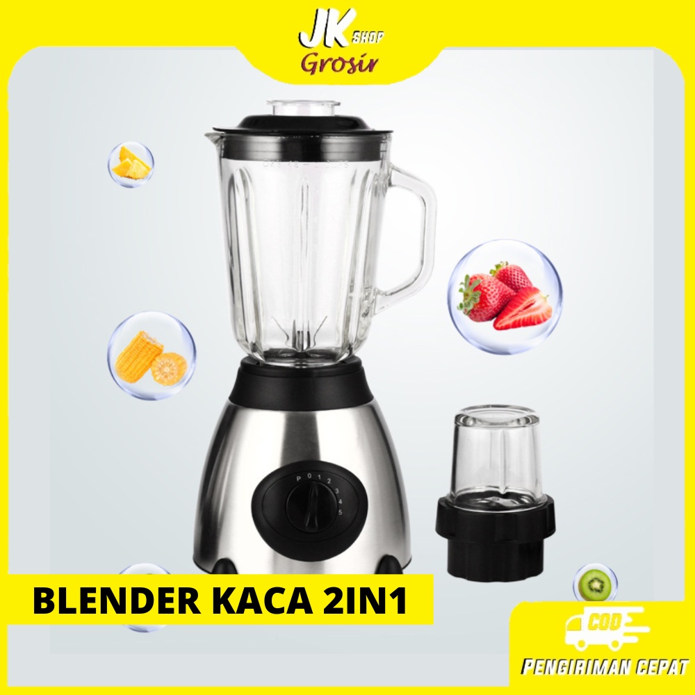 Jual BLENDER PREMIUM KACA 2IN1 KAPASITAS TINGGI 1,5 L | Shopee Indonesia
