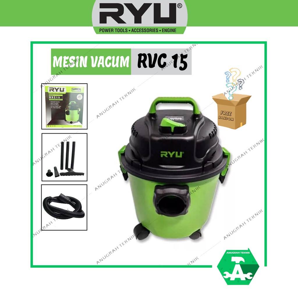 Jual RYU Vacum Cleaner RVC 15L / Mesin Sedot Debu 3 In 1 Basah Dan ...