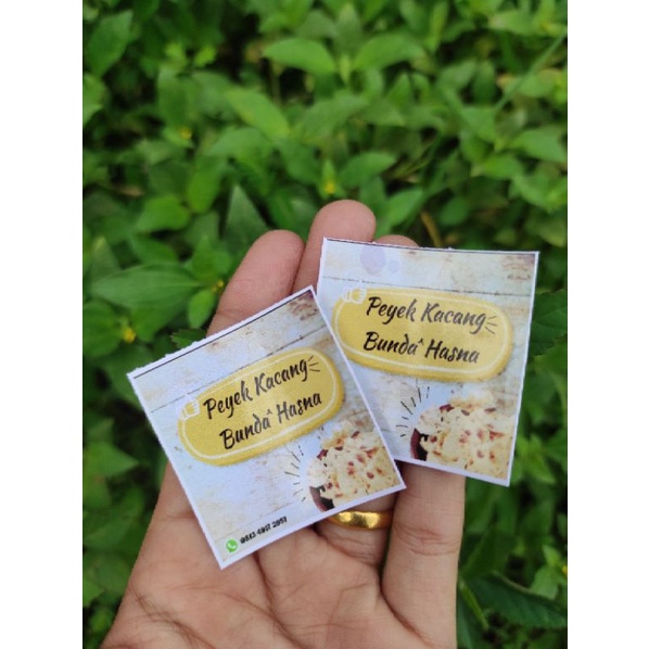 Jual stiker logo makanan untuk peyek bisa req isi 100lembar | Shopee ...