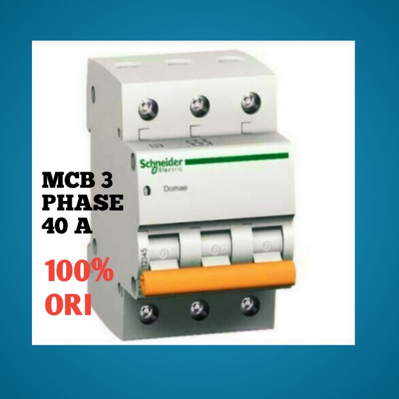 Jual MCB 3 PHASE 40A SCHNEIDER 100% ORI 100% BARU | Shopee Indonesia