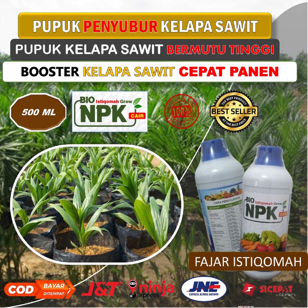 Jual (ISI 500 ML) BIO ISTIQOMAH GROW PUPUK NPK CAIR pupuk PELEBAT kelapa sawit - pupuk untuk ...