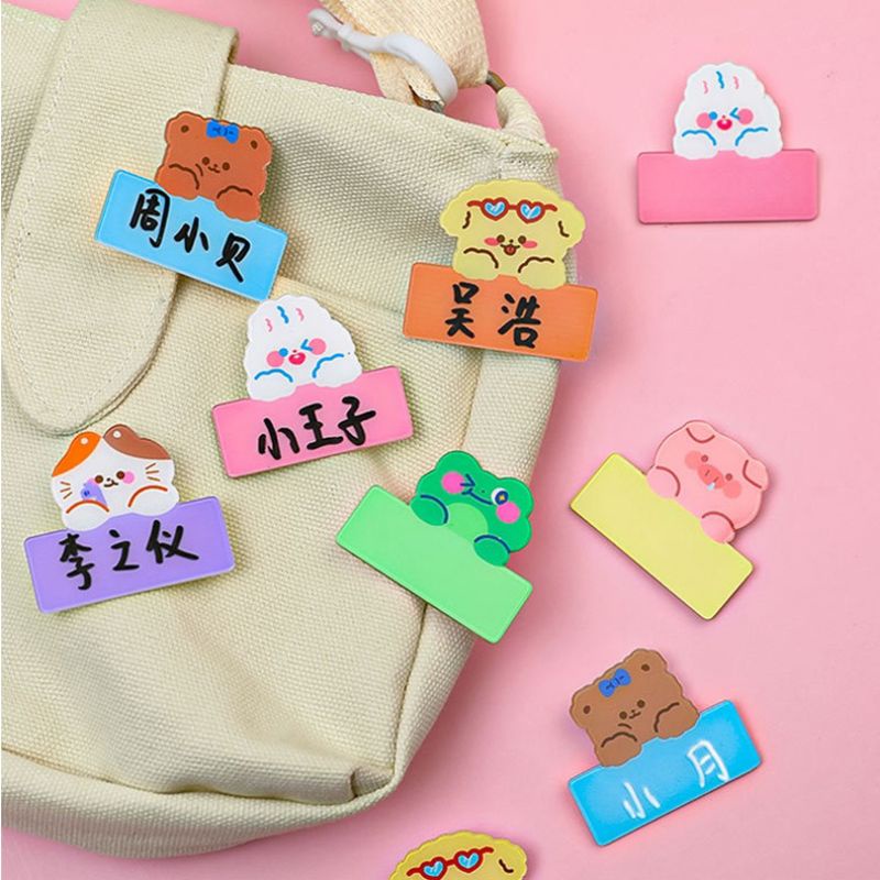 Jual KIANDAA NAME TAG AKRILIK PENITI PAPAN NAMA LUCU CUTE NAMETAG BROS ...