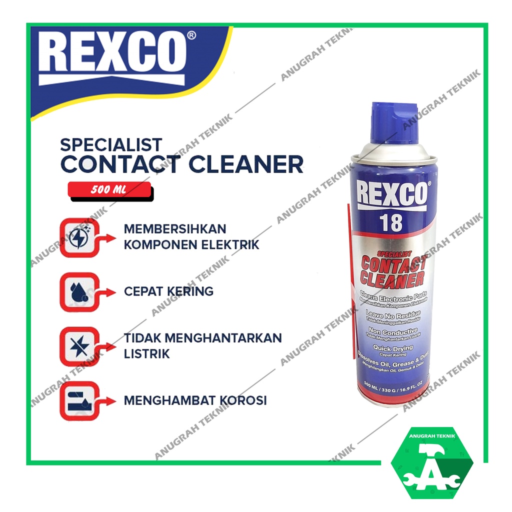 Jual Rexco 18 Contact Cleaner / Cairan Pembersih Panel Elektrik 500 Ml ...