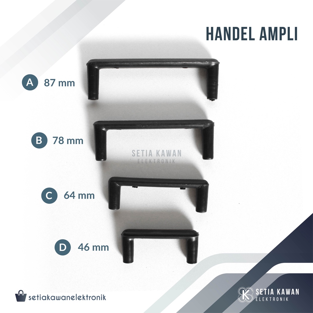 Jual Handle Ampli 87-78-64-46 mm / Gagang Box Boks Amplifier Power ...