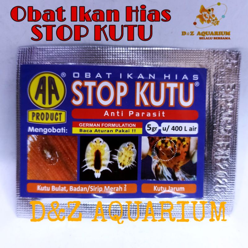 Jual STOP KUTU IKAN Obat Basmi Kutu Ikan Hias Anti Parasit Bulat Jarum ...