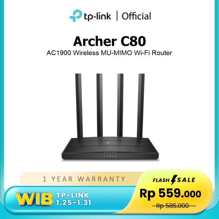 Jual Router Tp-Link Archer C80 Ac1900 Wireless Mu-Mimo Wi-Fi Router | Shopee Indonesia