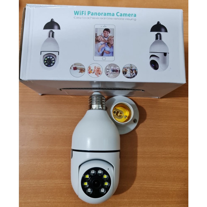 Jual Wifi Panorama Camera Cctv Bolam(smart panoramic bulb 360 cctv ...