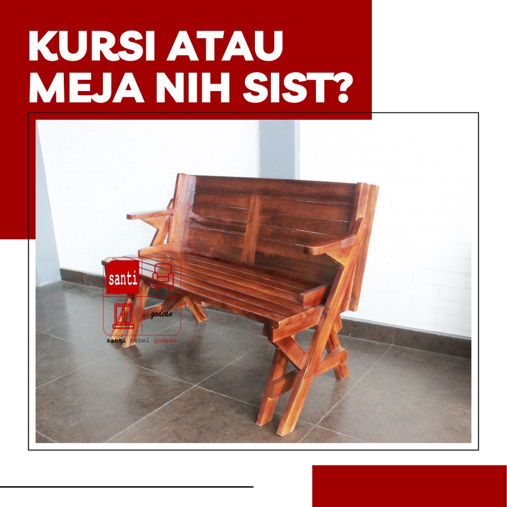 Jual Meja Makan Lipat Portable Kayu Jati | Shopee Indonesia