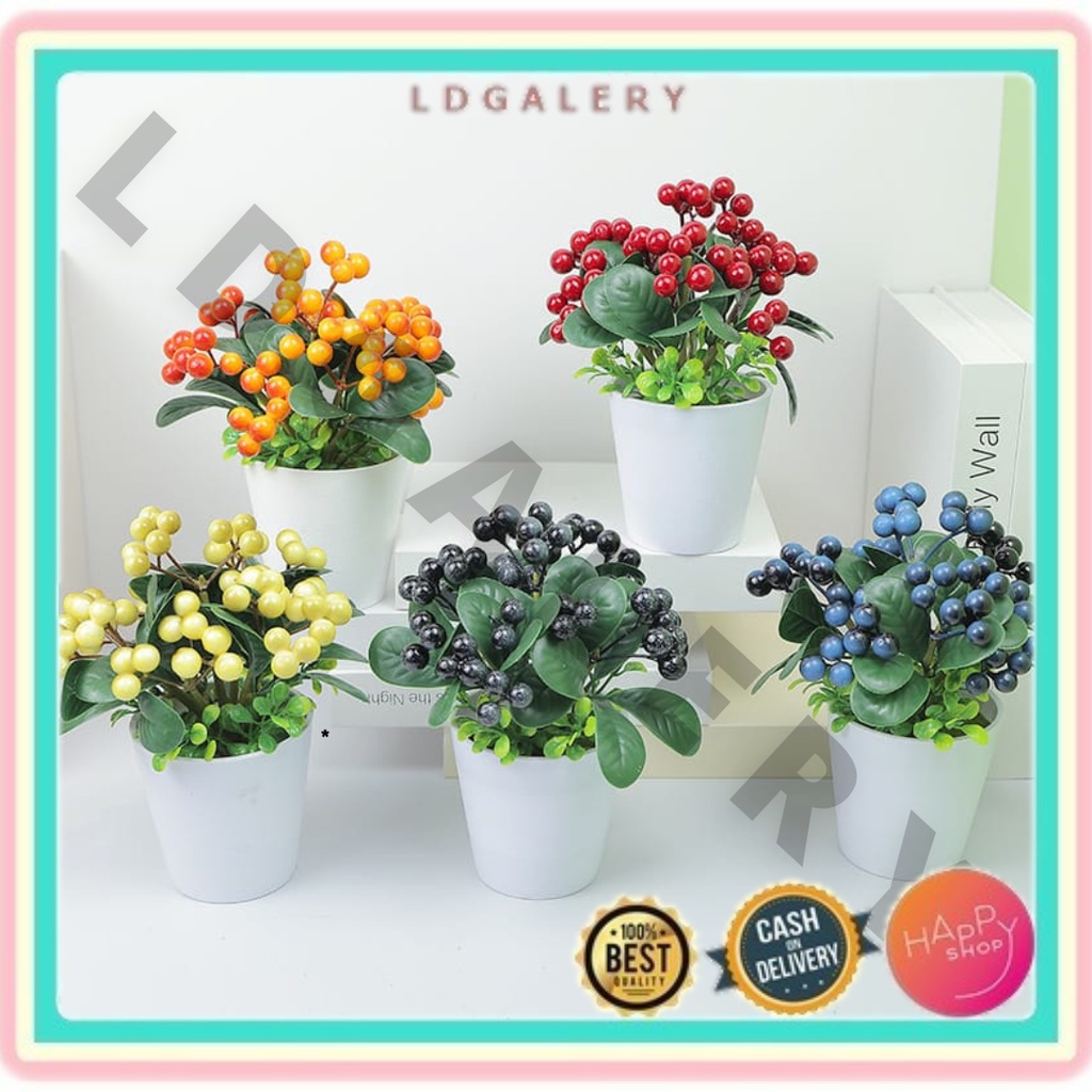 Jual LDG Pot62 Ornamen Tanaman Hias Motif Berry Bulat Tanaman Hias ...