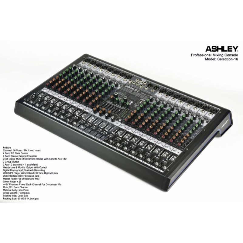 Jual SELECTION 16 ORIGINAL DESIGN ASHLEY MIXER AUDIO 16 CHANNEL ...