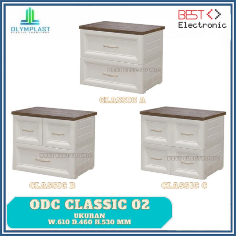Jual Olymplast ODC 02 C Lemari Laci Drawer Cabinet Plastik Susun 2 ...