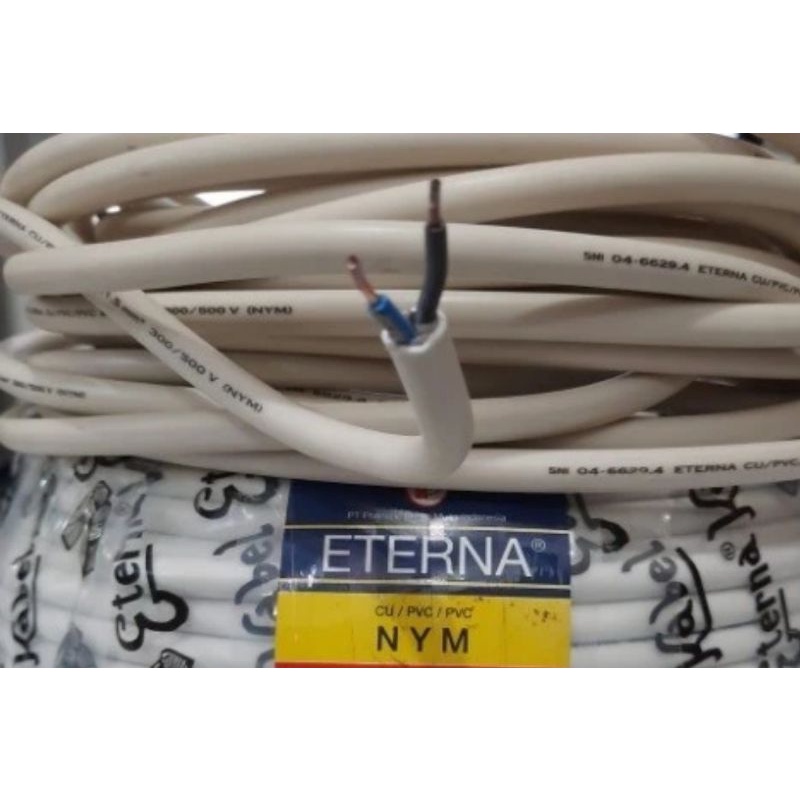 Jual Kabel Listrik Kawat Tembaga Isi 2 ETERNA NYM 2x2,5 Harga Per Meter 1 Meter | Shopee Indonesia