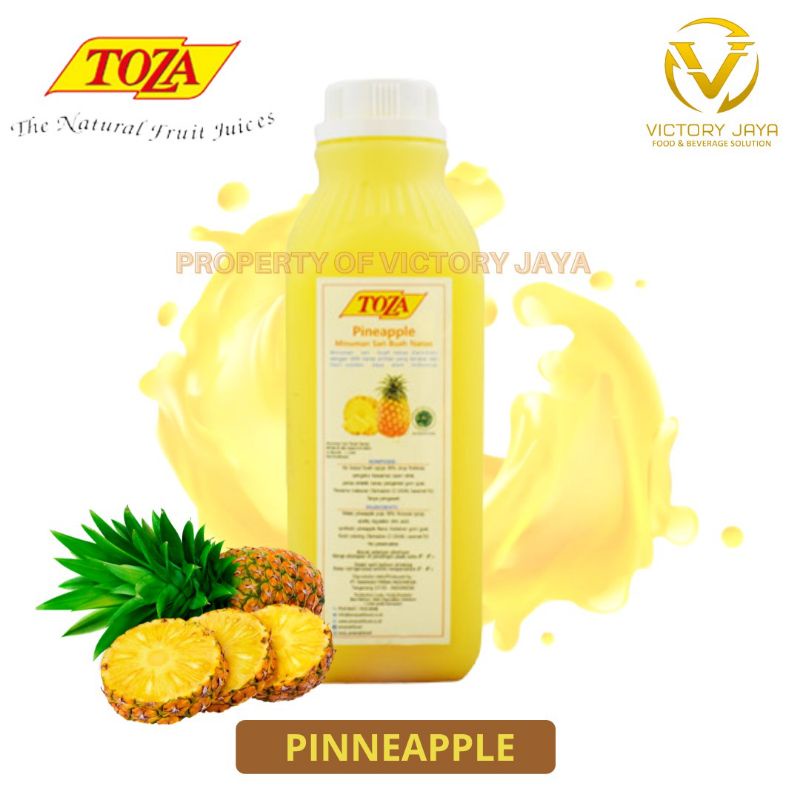 Jual Toza juice nanas pineapple 1 liter / juice rtd natural fruit ...