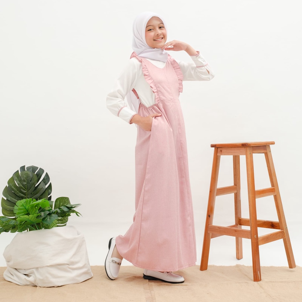 Jual Applekidz Gamis Overall Anak Perempuan Muslim Tanggung Umur 4-15 ...