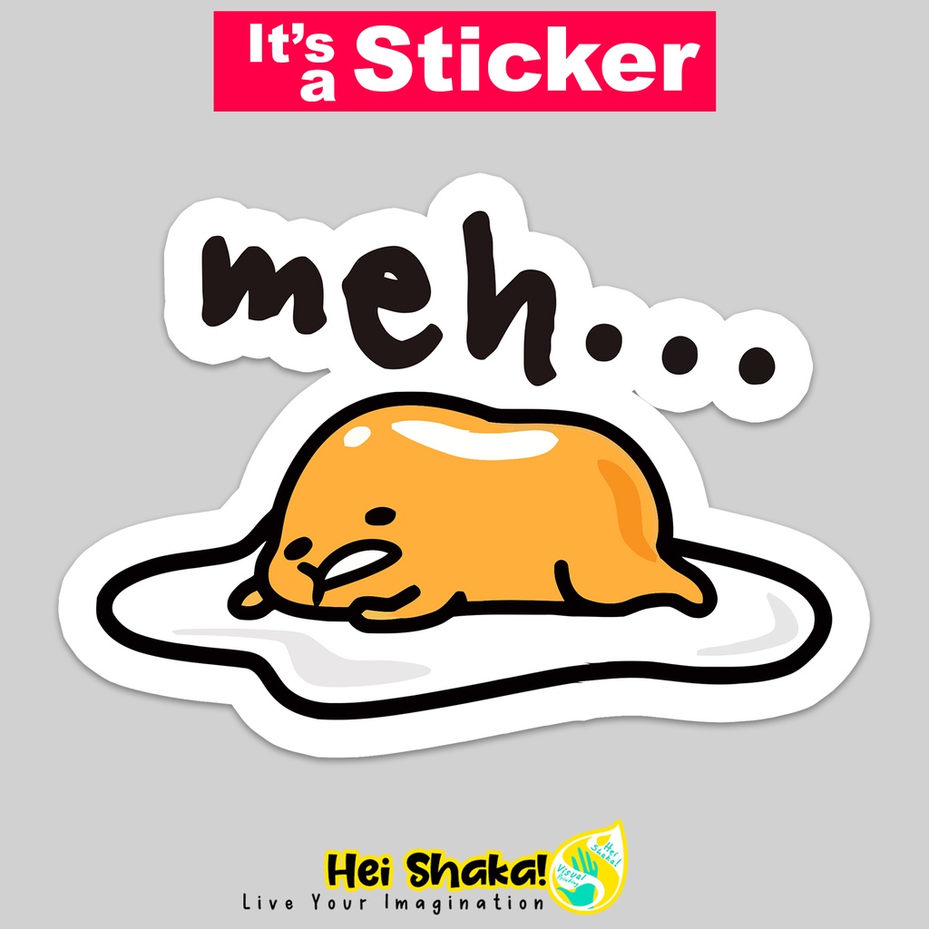 Jual Stiker Gudetama Meh Sticker Tempelan Lucu Cute Bahan Vinyl Anti ...