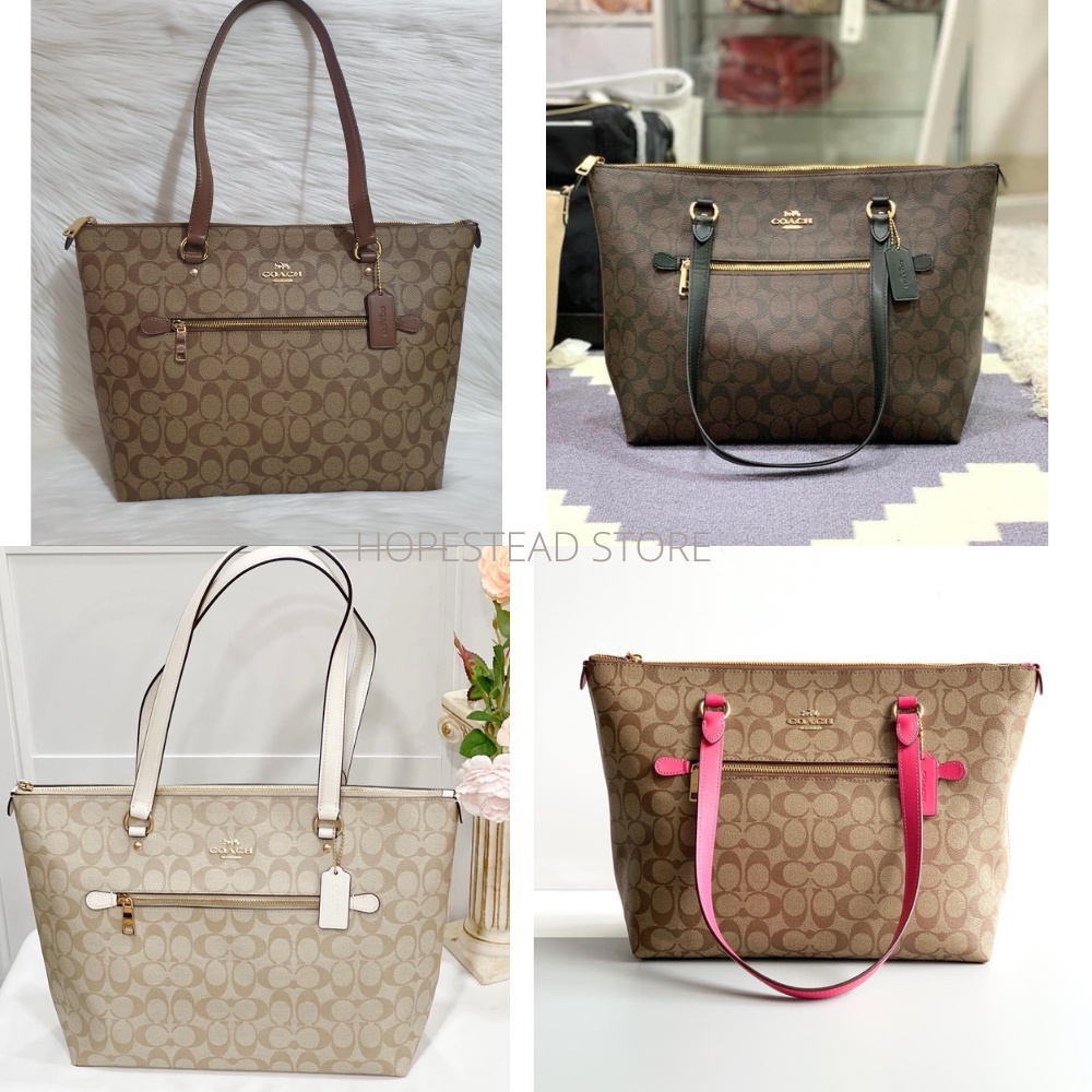 Jual Tas Wanita Branded Coach Gallery Tote In Signature Canvas 100% ...