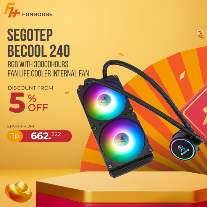 Jual Cooler Segotep Becool 240 Argb With 30000Hours Fan Life Cooler ...