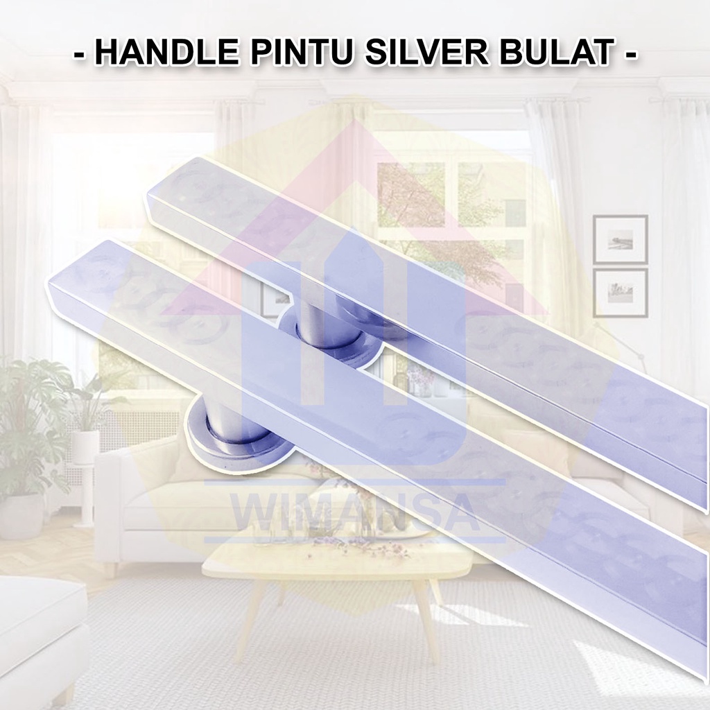 Jual HANDLE PINTU SILVER MOTIF BULAT | Shopee Indonesia