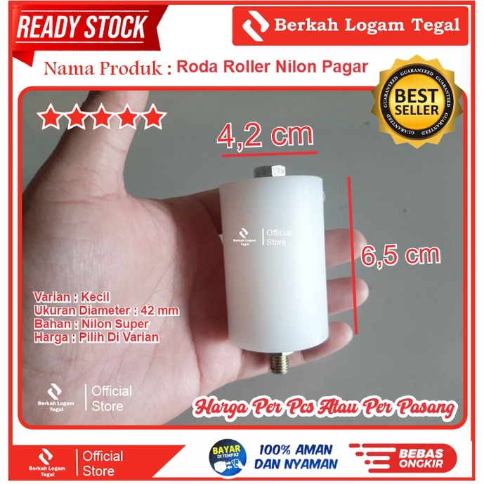 Jual Roda Nilon / Roller Pintu Pagar Besi Stainless Kayu Diameter 42 mm ...