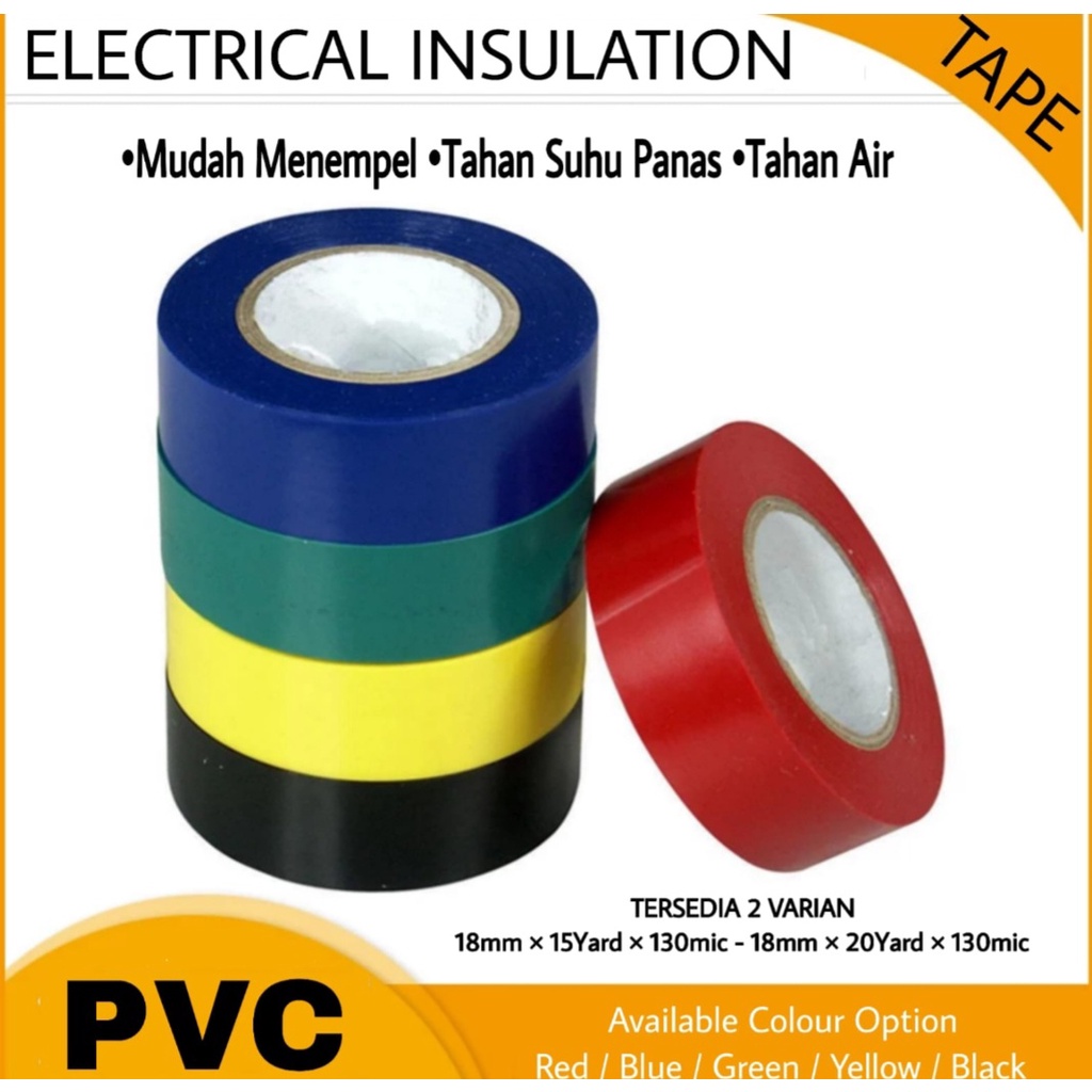 Jual Isolasi Listrik ABC Tape Solasi Listrik Kabel PVC Electrical ...