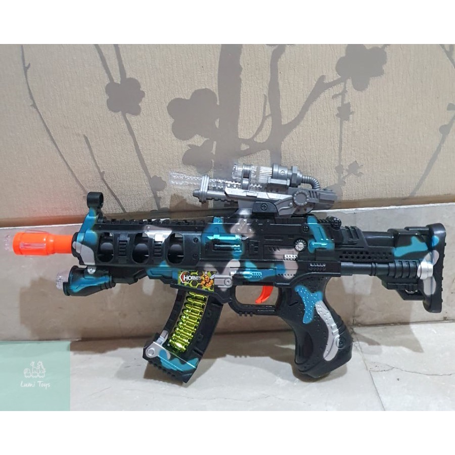 Jual Mainan Anak Pistol Senapan Fierce Battle Gun Battery Laser ...