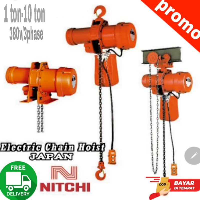 Jual ELECTRIC CHAIN HOIST 2 TON 6 METER NITCHI TYPE MH5 | Shopee Indonesia
