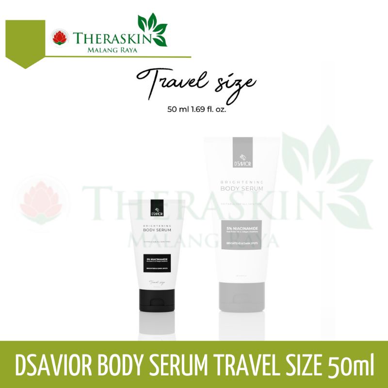 Jual D'SAVIOR TRAVEL SIZE BRIGHTENING BODY SERUM 50ML | Shopee Indonesia