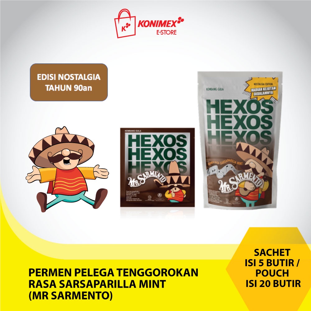 Jual Hexos Mr Sarmento (Rasa Sarsaparilla Mint) 3 Sachet @15gr | Shopee ...