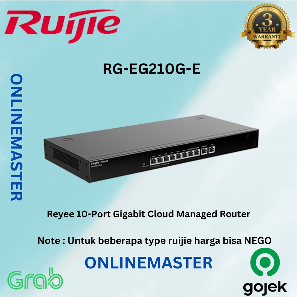 Jual Ruijie RG-EG210G-E Reyee 10-Port Gigabit Cloud Managed Router ...