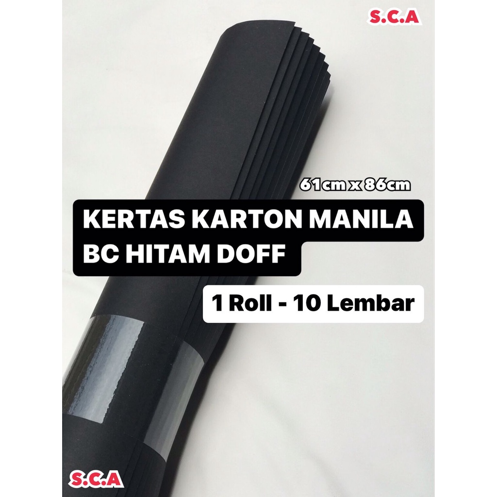 Jual Kertas Karton Manila BC Hitam Doff per roll 10 Lembar | Shopee ...
