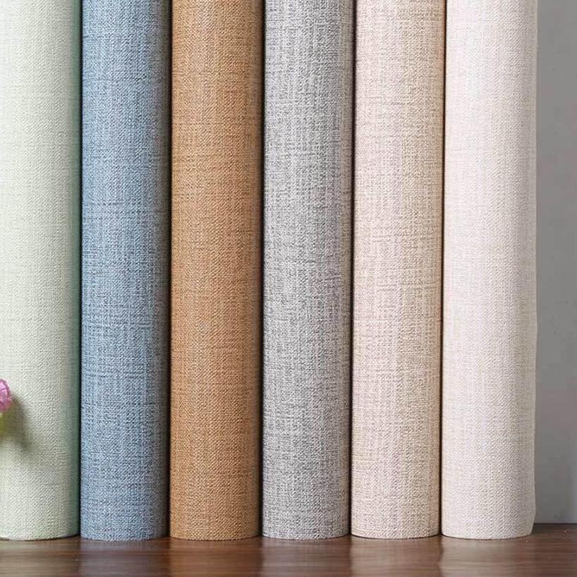 Jual Wallpaper Foam Serat Linen Wallpaper Dinding Bahan Tebal Foam XPE ...