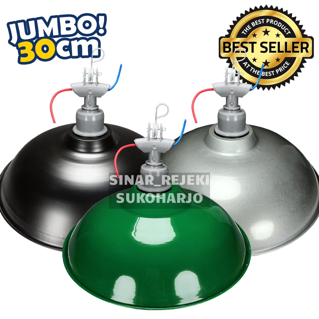 Jual Kap Besar Lampu Jalan satu set Fitting Gantung WD E-27 Kap Lampu Gantung Jumbo plus Fitting ...