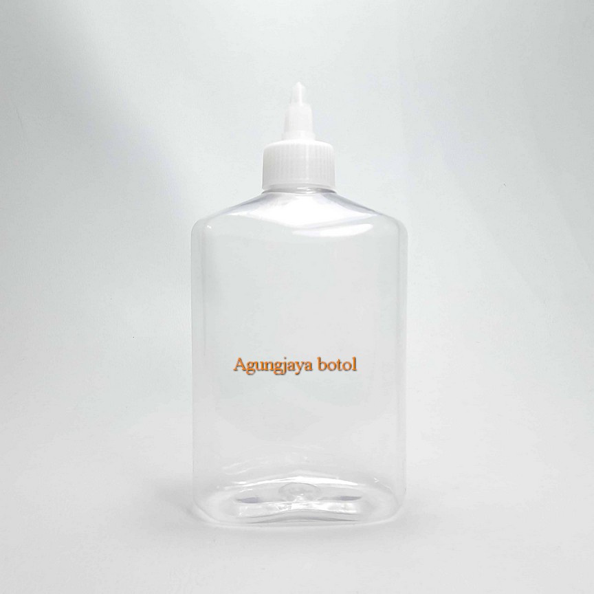 Jual Botol Pet 500 ml Aquabliss Kotak Natural Tutup Kerucut / Botol Pet ...