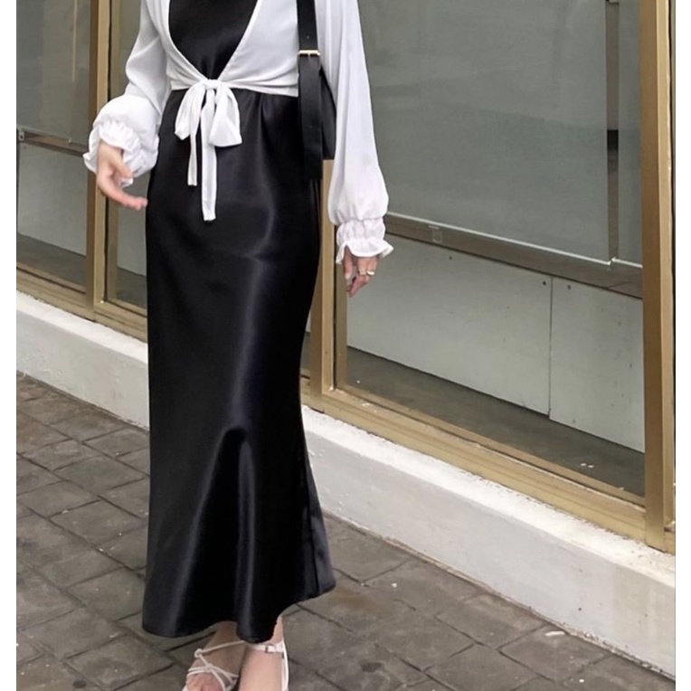 Jual SATIN SILK SKIRT / ROK SATIN MERMAID / ROK SATIN DUYUNG BATCH II Banyak warna baru | Shopee ...