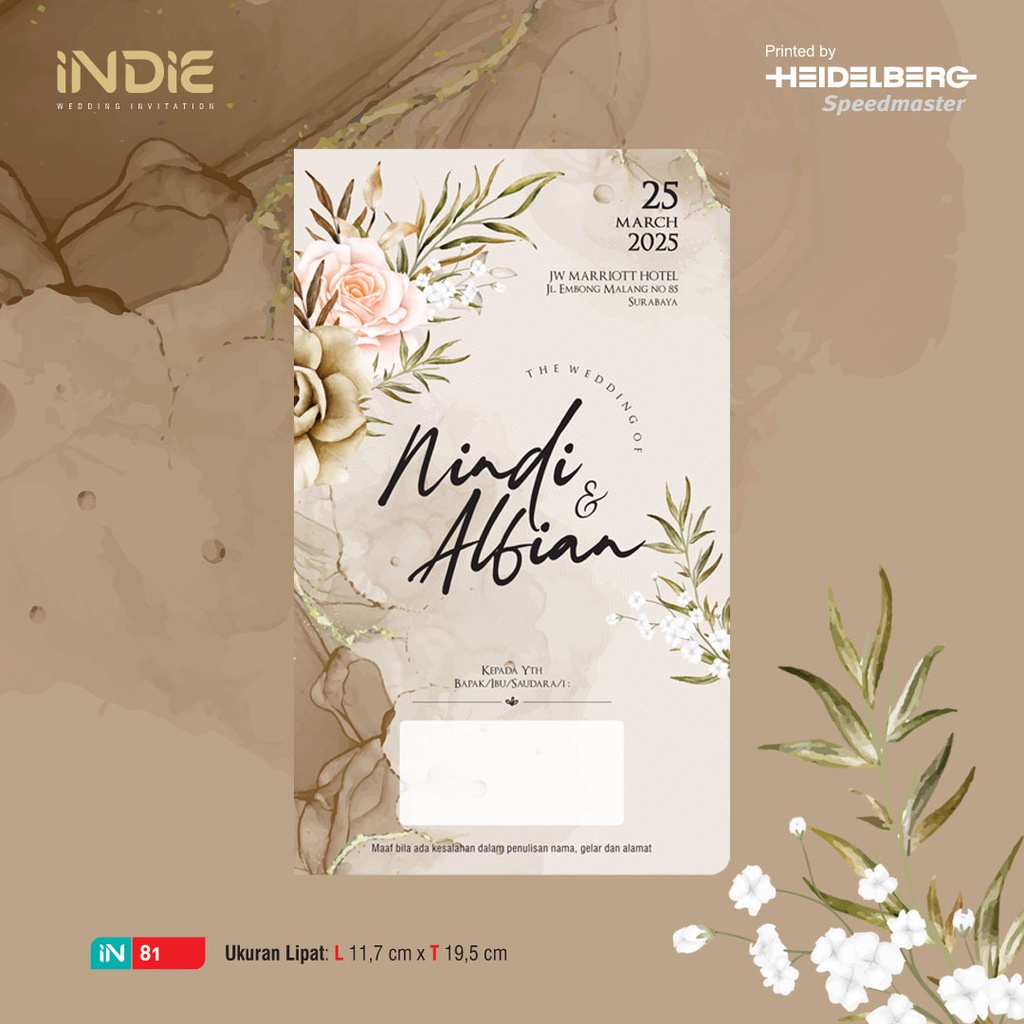 Jual Indie IN 81 (TF) Blanko Undangan | Blangko Undangan | Undangan Murah | Shopee Indonesia