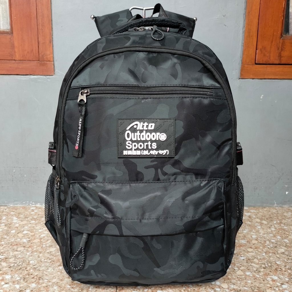 Jual Tas Ransel Backpack Alto Original Black Camo 76394 | Shopee Indonesia