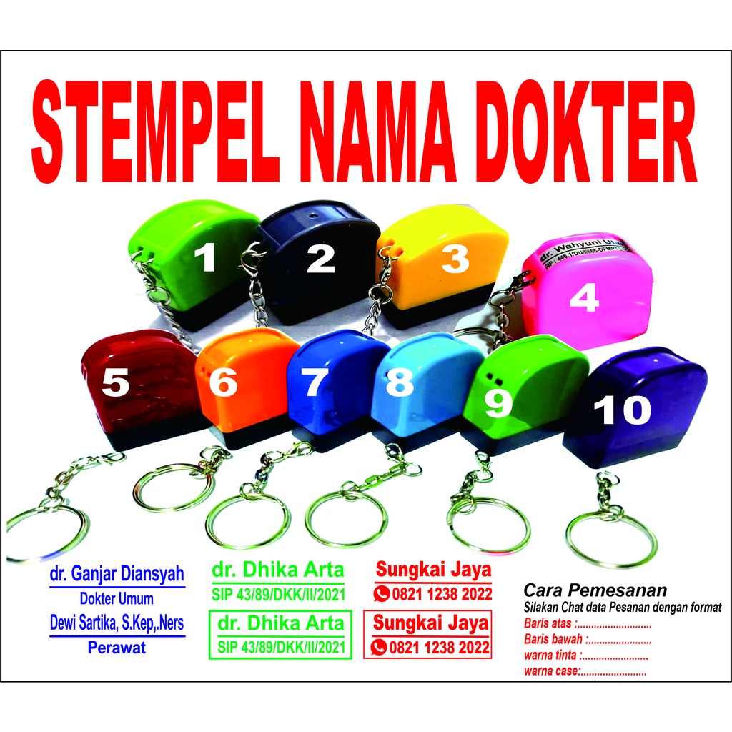 Jual stempel Nama DOkter uk1030 | Shopee Indonesia