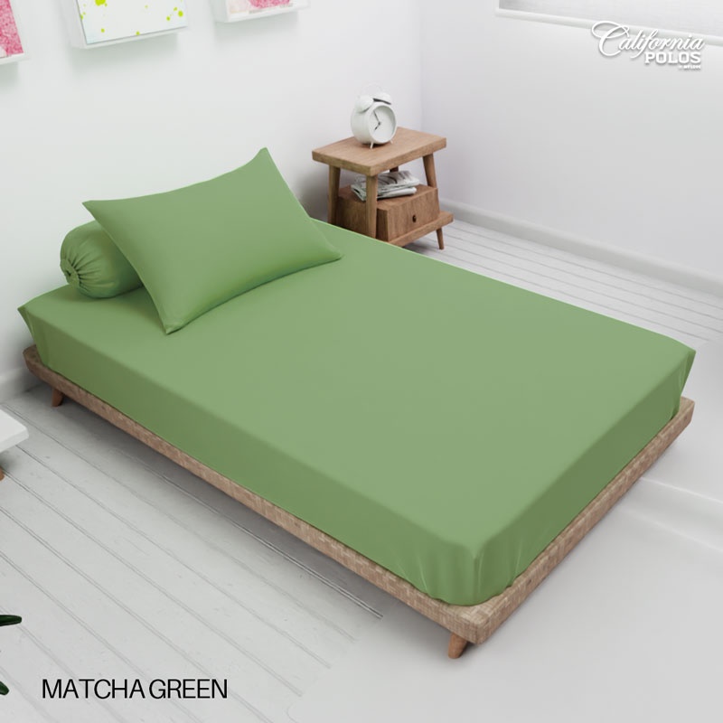 Jual CALIFORNIA Sprei Single Full Fitted Polos Emboss 120x200 Matcha ...