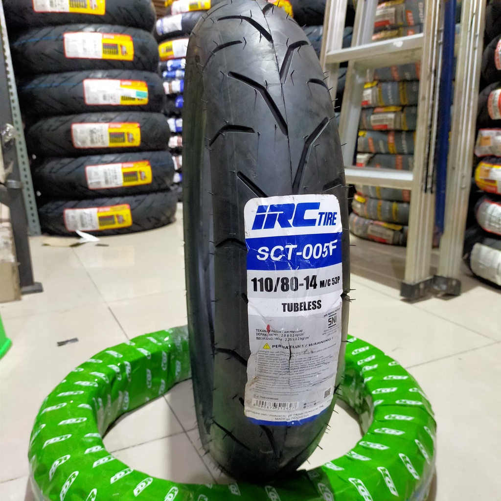 Jual Ban Motor AEROX Depan IRC SCT 005 110/80-14 Tubeless Free pentil ...