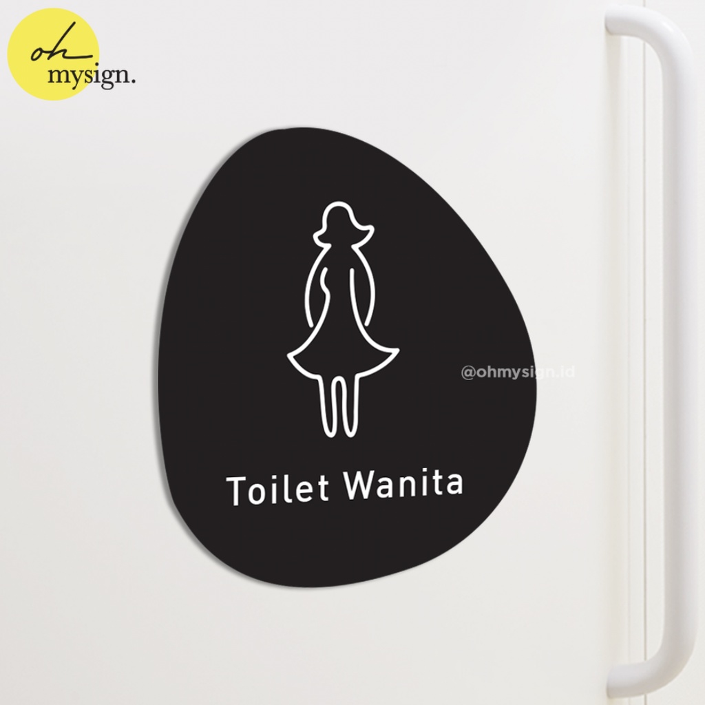 Jual Tulisan Toilet Wanita Sign Board Akrilik Tempel Dinding Papan ...