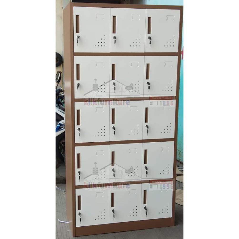 Jual PRODUK- LEMARI LOKER LOCKER CABINET PINTU BESI 15 PINTU ACELO 15 ...