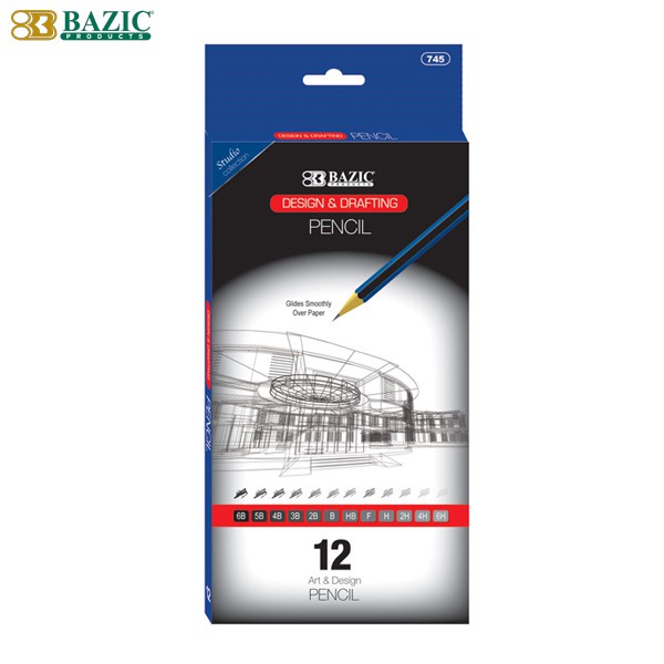 Jual Pensil Design & Drafting Set BAZIC 745 (12 JENIS) | Shopee Indonesia