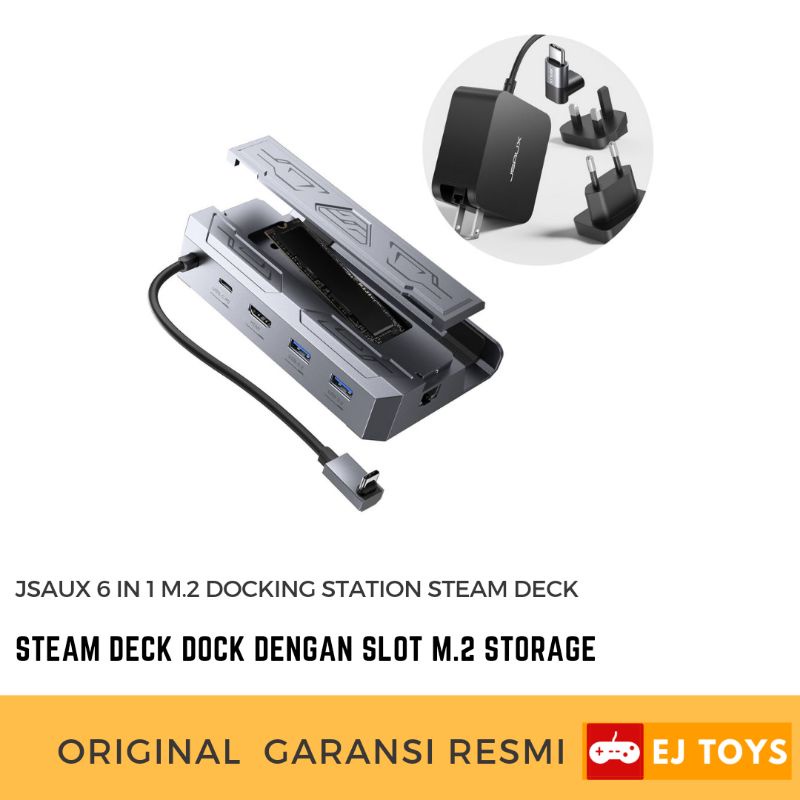 Jual EJ Toys JSAUX M.2 Docking Station Support NVME SATA Steam Deck ...