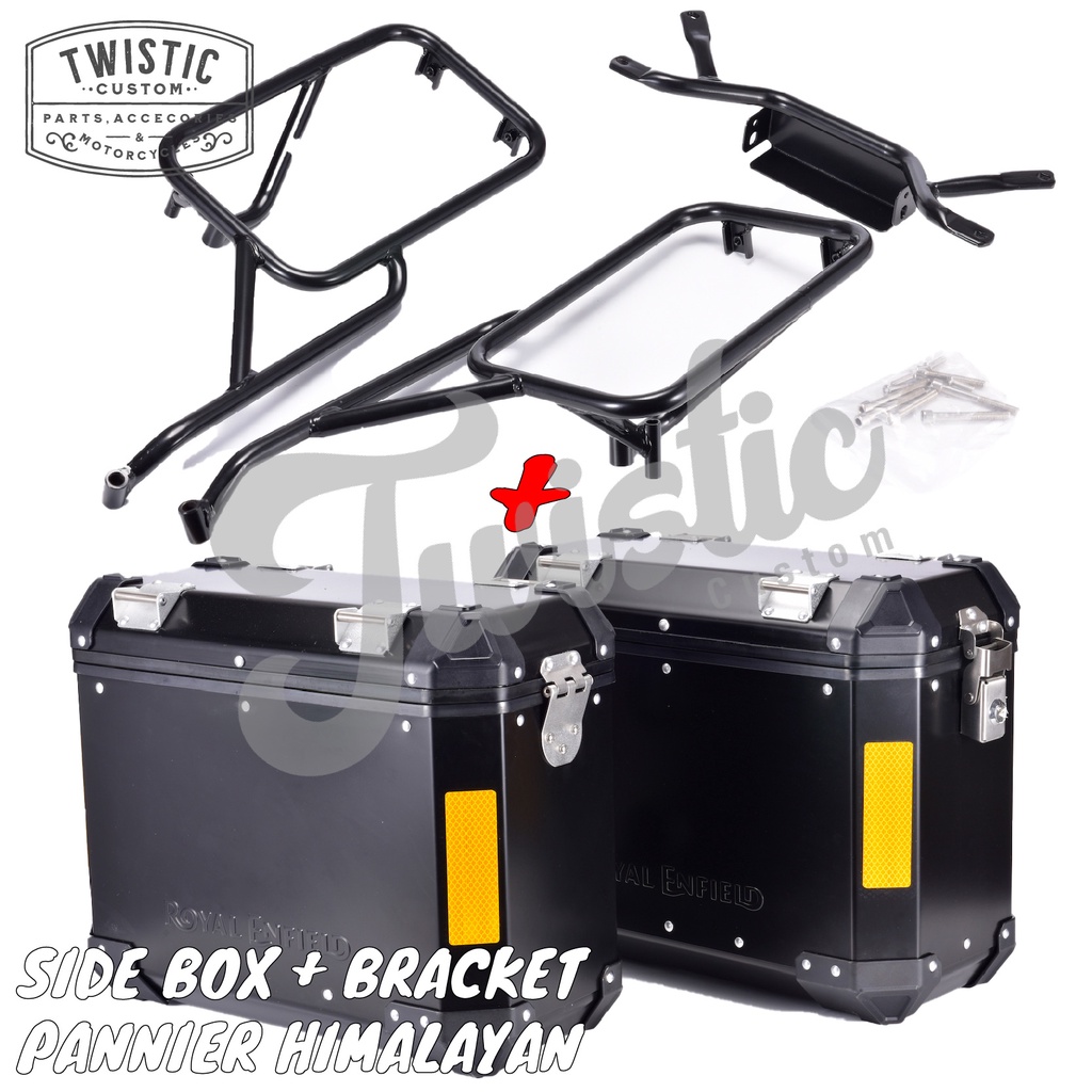 Jual Side Box Pannier Alumunium Rack Bracket Motor Royal Enfield ...