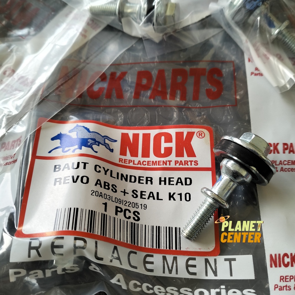 Jual BAUT CYLINDER HEAD REVO ABS + SEAL K10 MERK NICK PARTS | Shopee ...